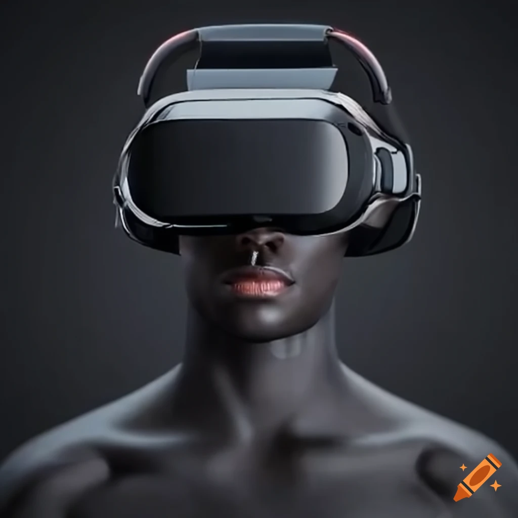 Black virtual reality suit with sensors floating against a dark ...