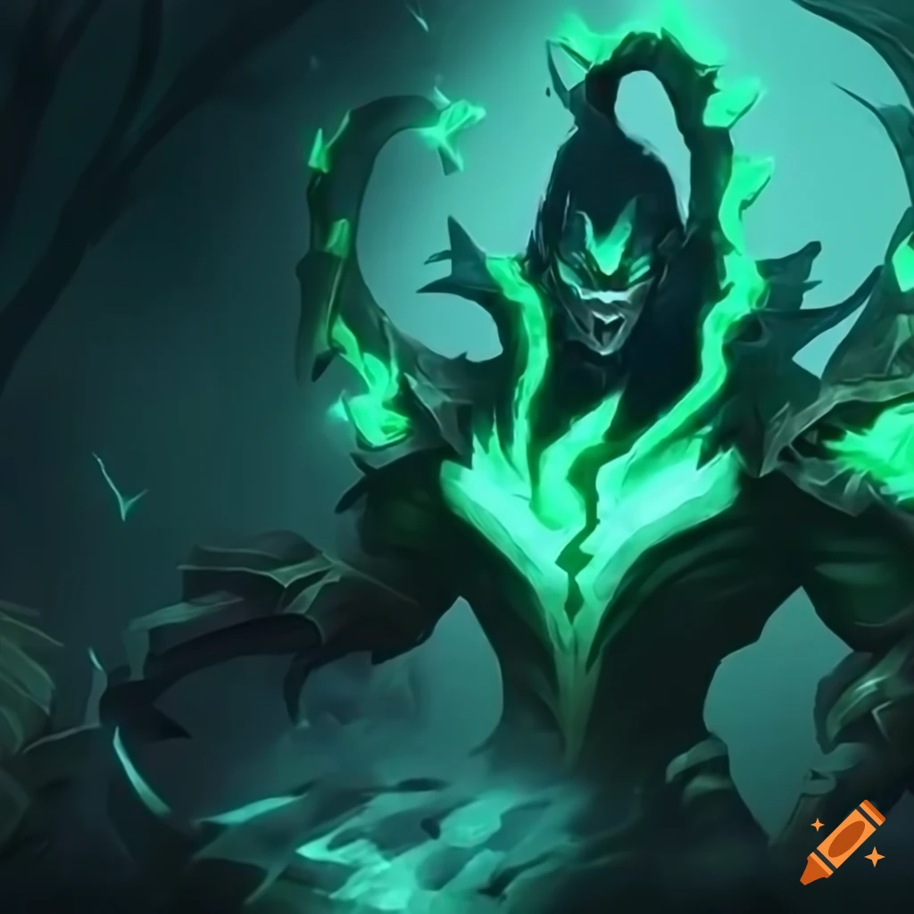 Thresh from league of legends with lanterns as human with question ...