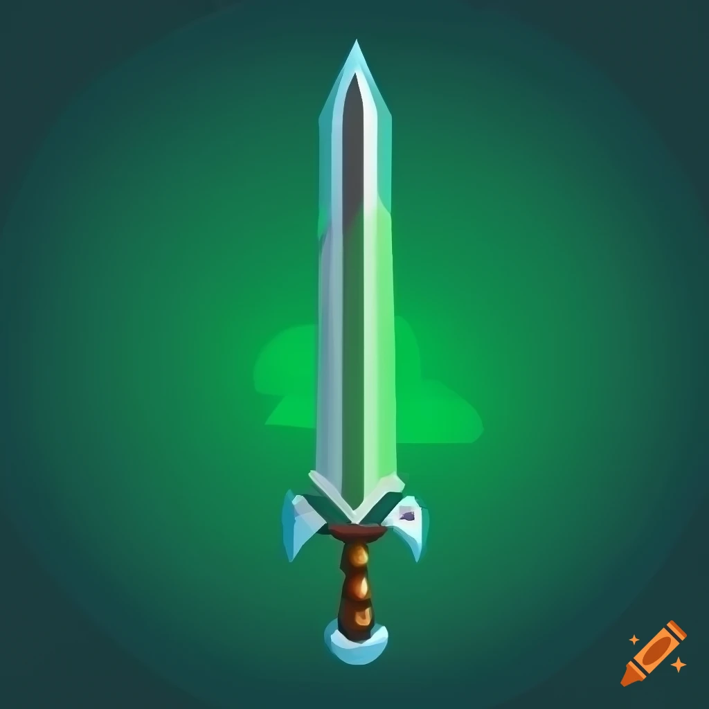 Green sword icon for rpg on Craiyon