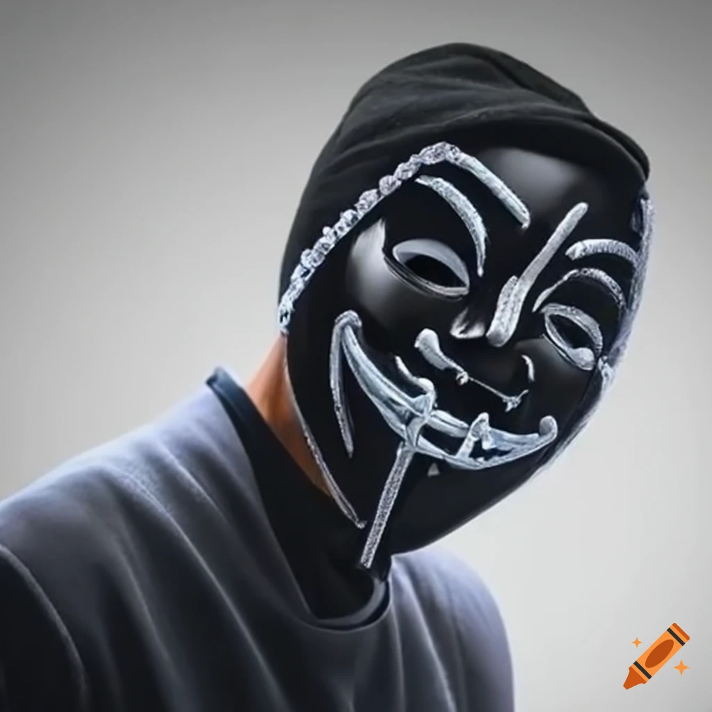Hacker mask with diamonds on Craiyon