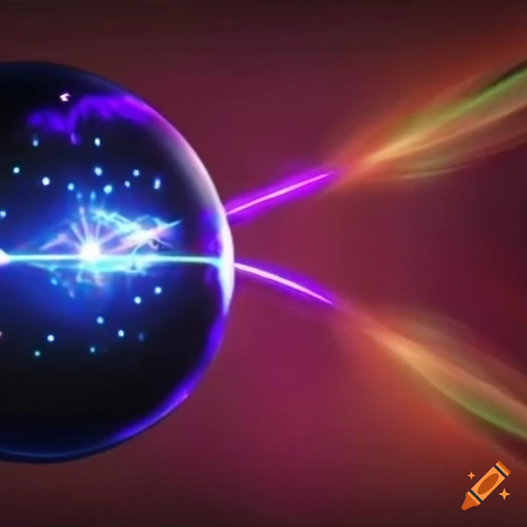 Quantum physics and technology concept with advanced lighting effects ...