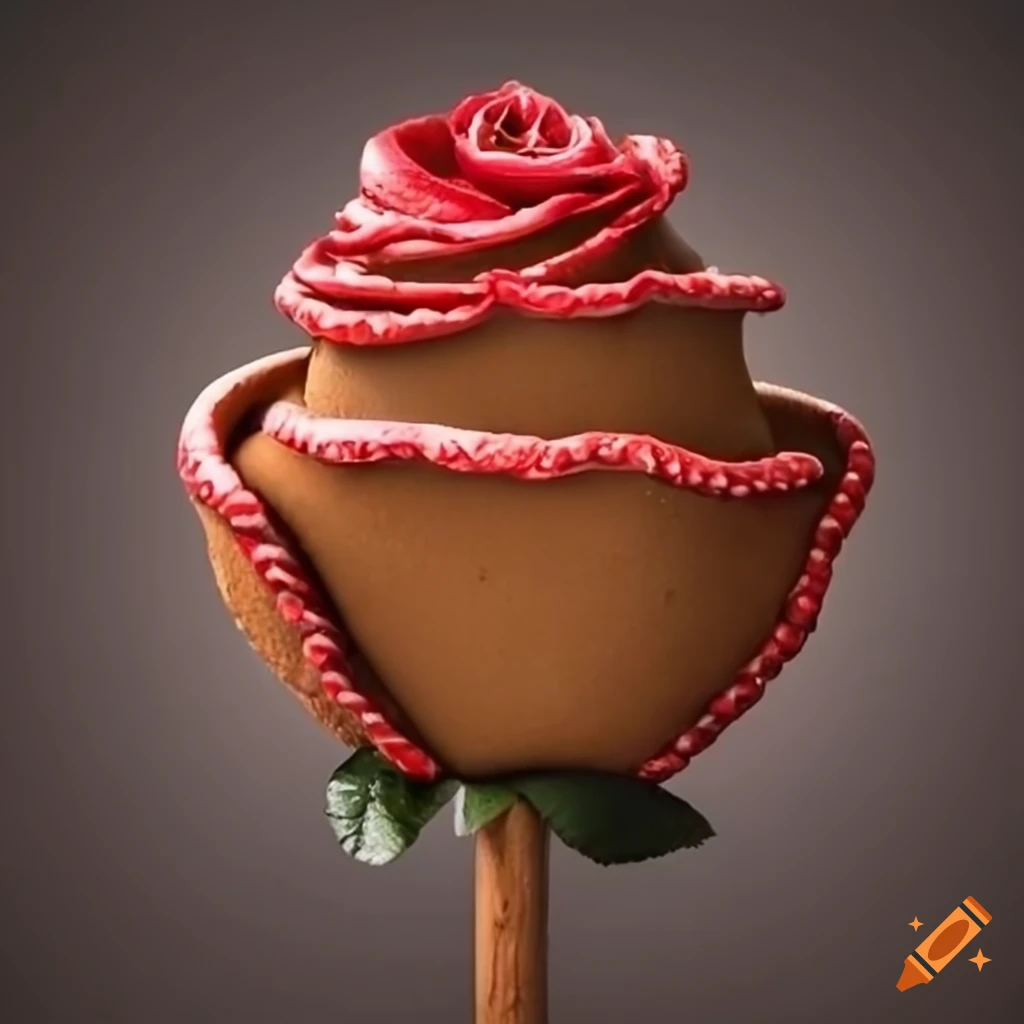 Realistic gingerbread rose on Craiyon