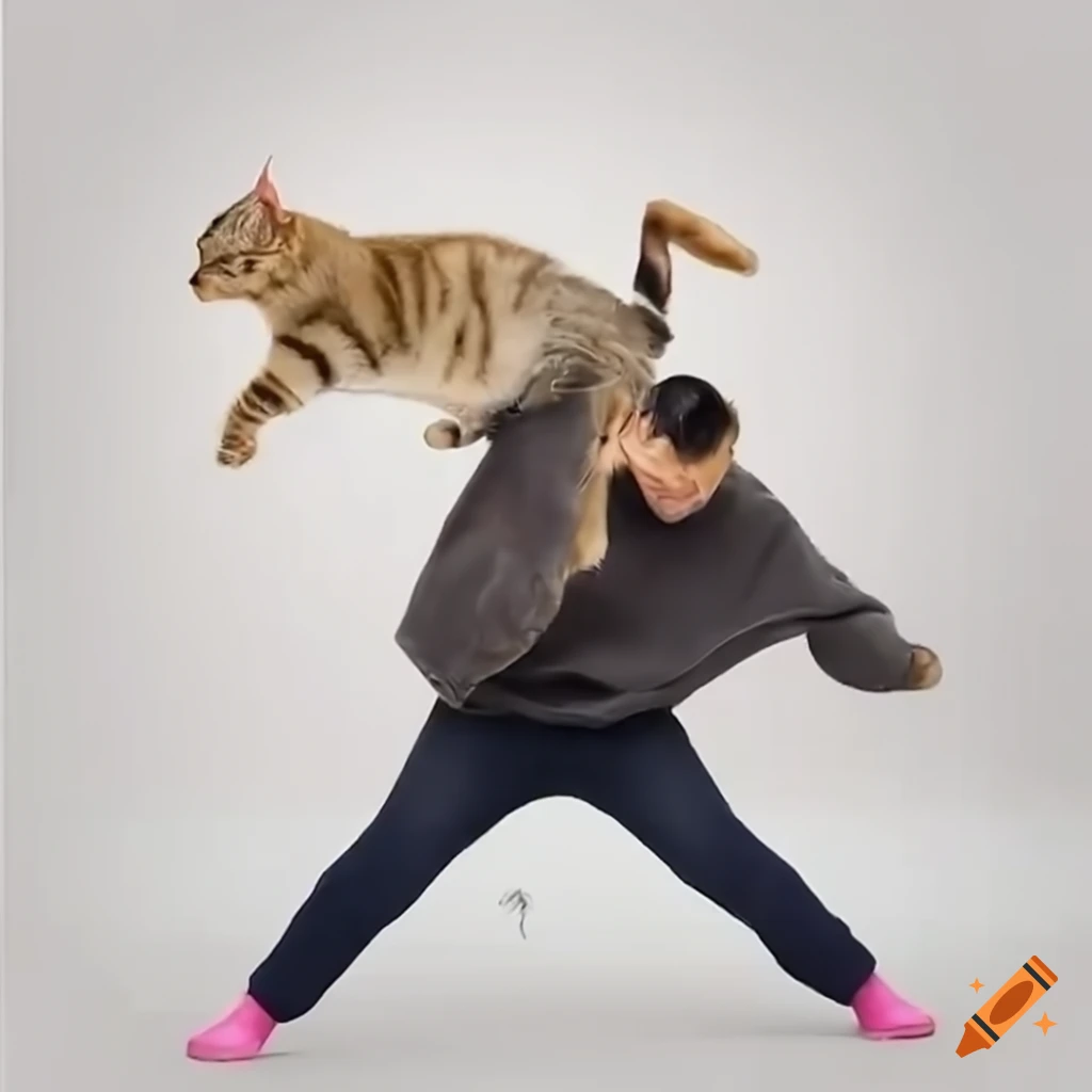 Cat break dancing on Craiyon