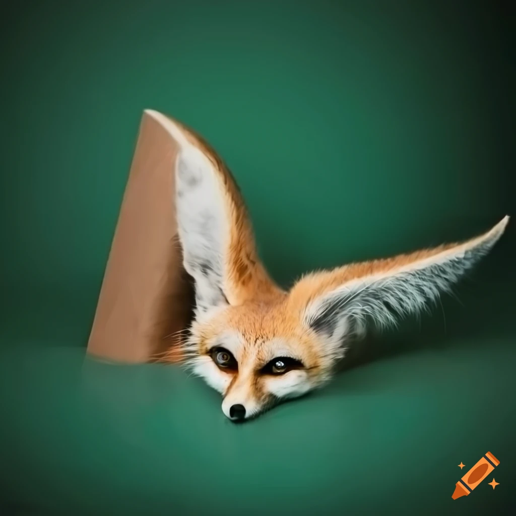 Fennec fox forming the letter c on Craiyon