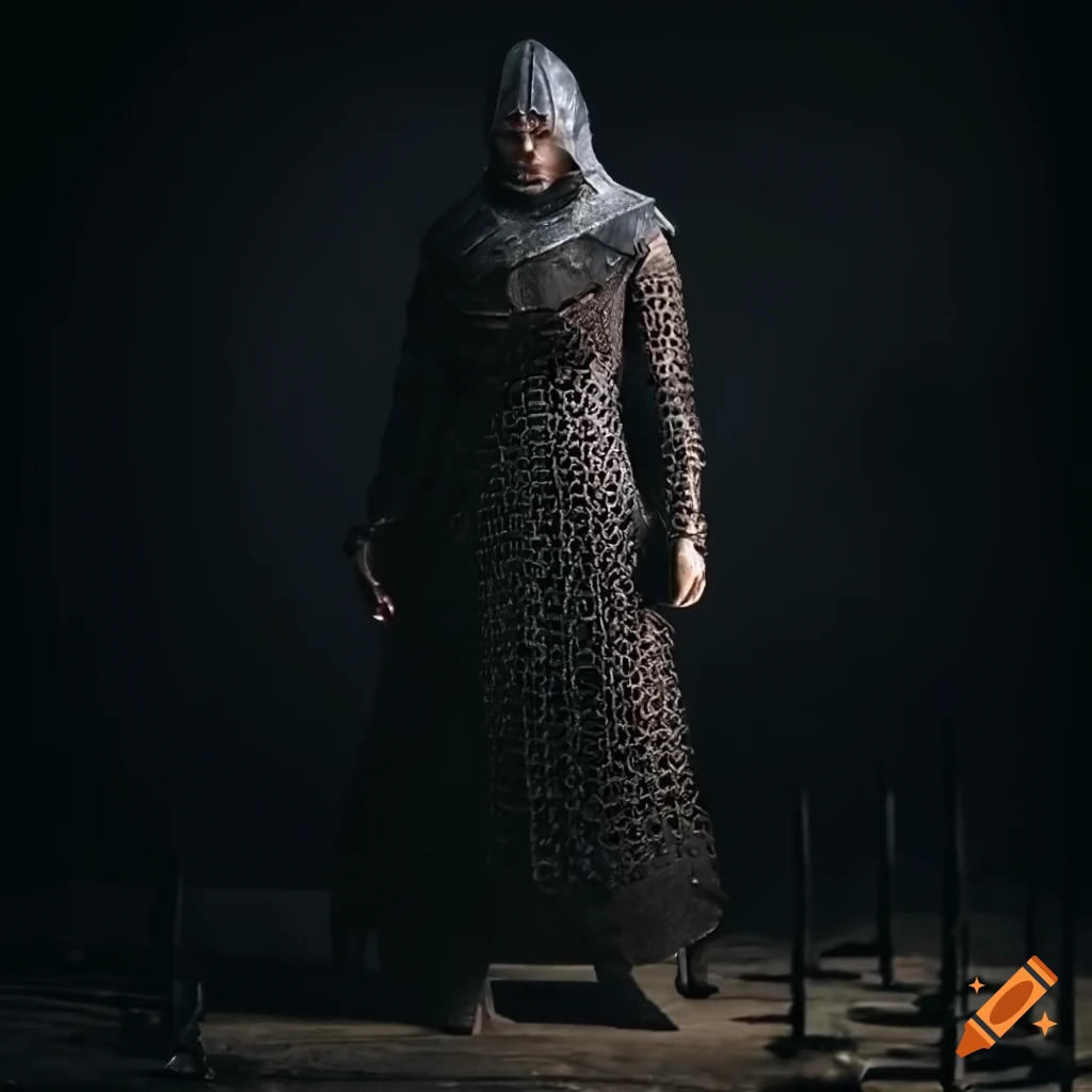 Medieval chain mail armor from dark souls 3 on Craiyon