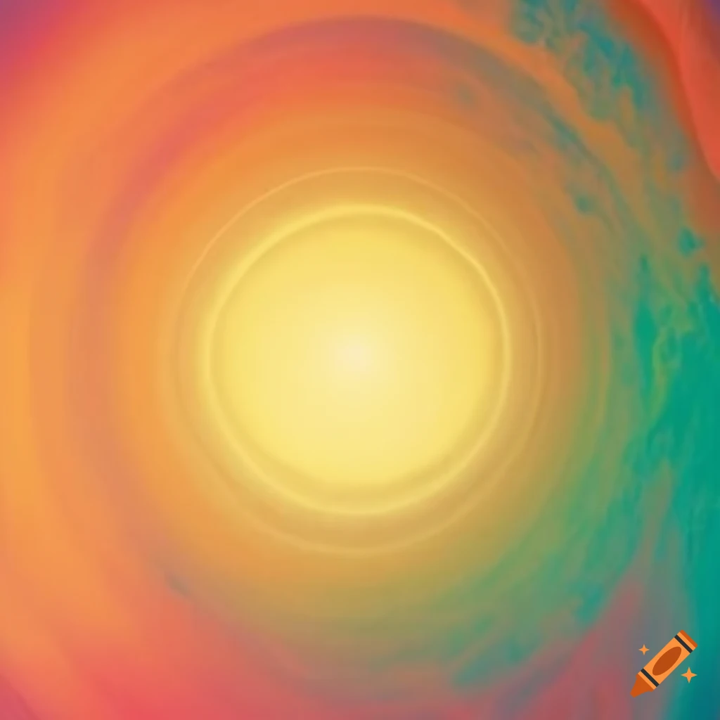 Cosmic consciousness in soft pale yellow and orange colors on Craiyon