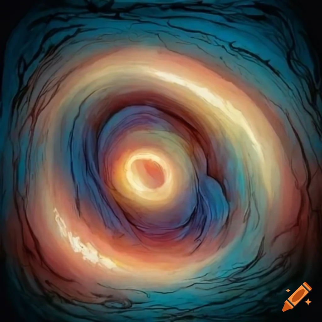 Medieval drawing of a magic vortex on Craiyon