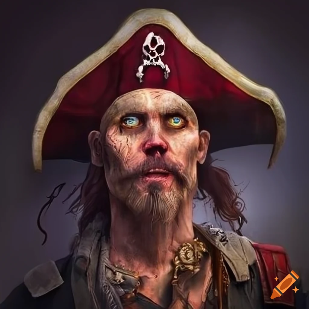 Colorful and realistic digital art of a pirate in full garb on Craiyon