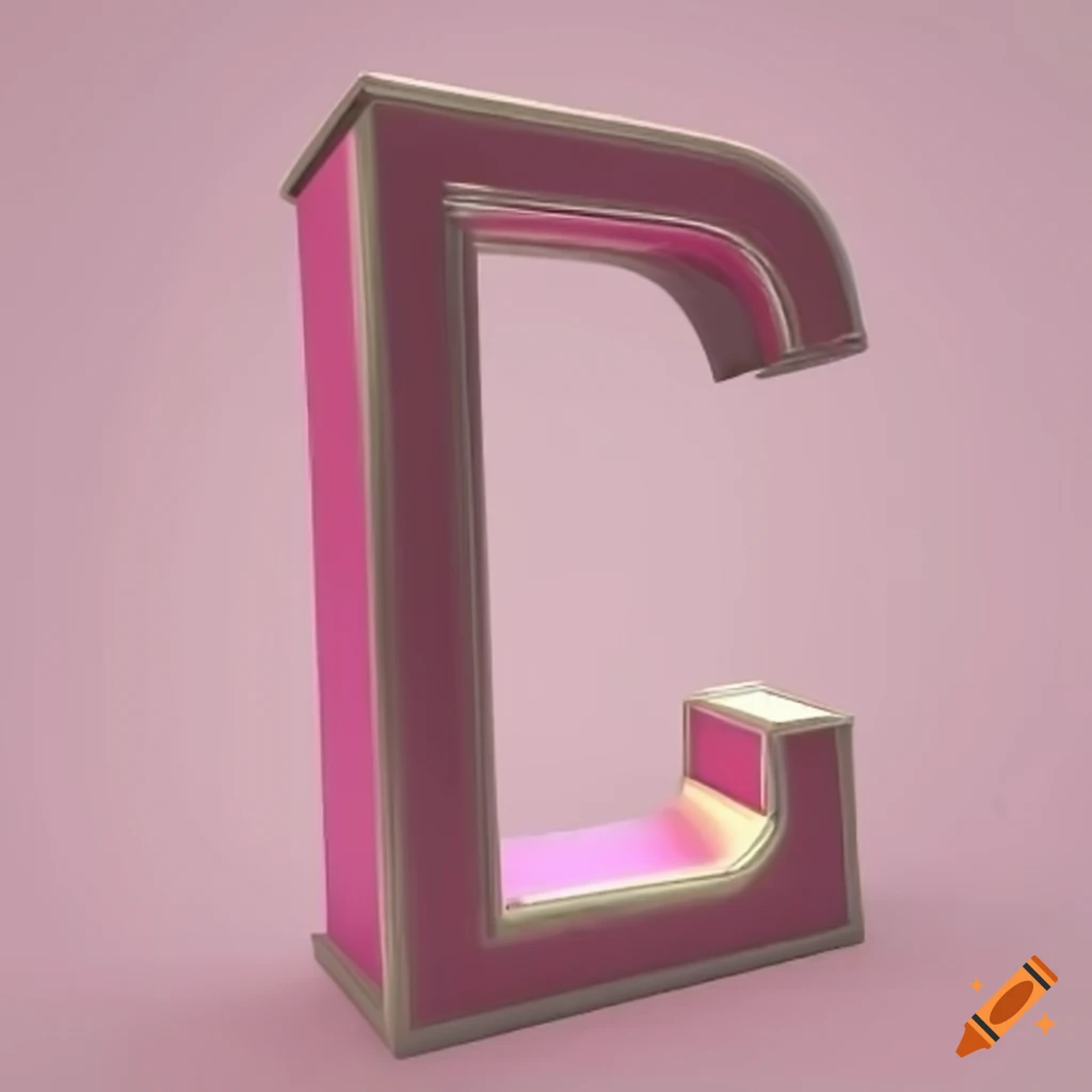 Princess fancy style letter t in 3d render on Craiyon
