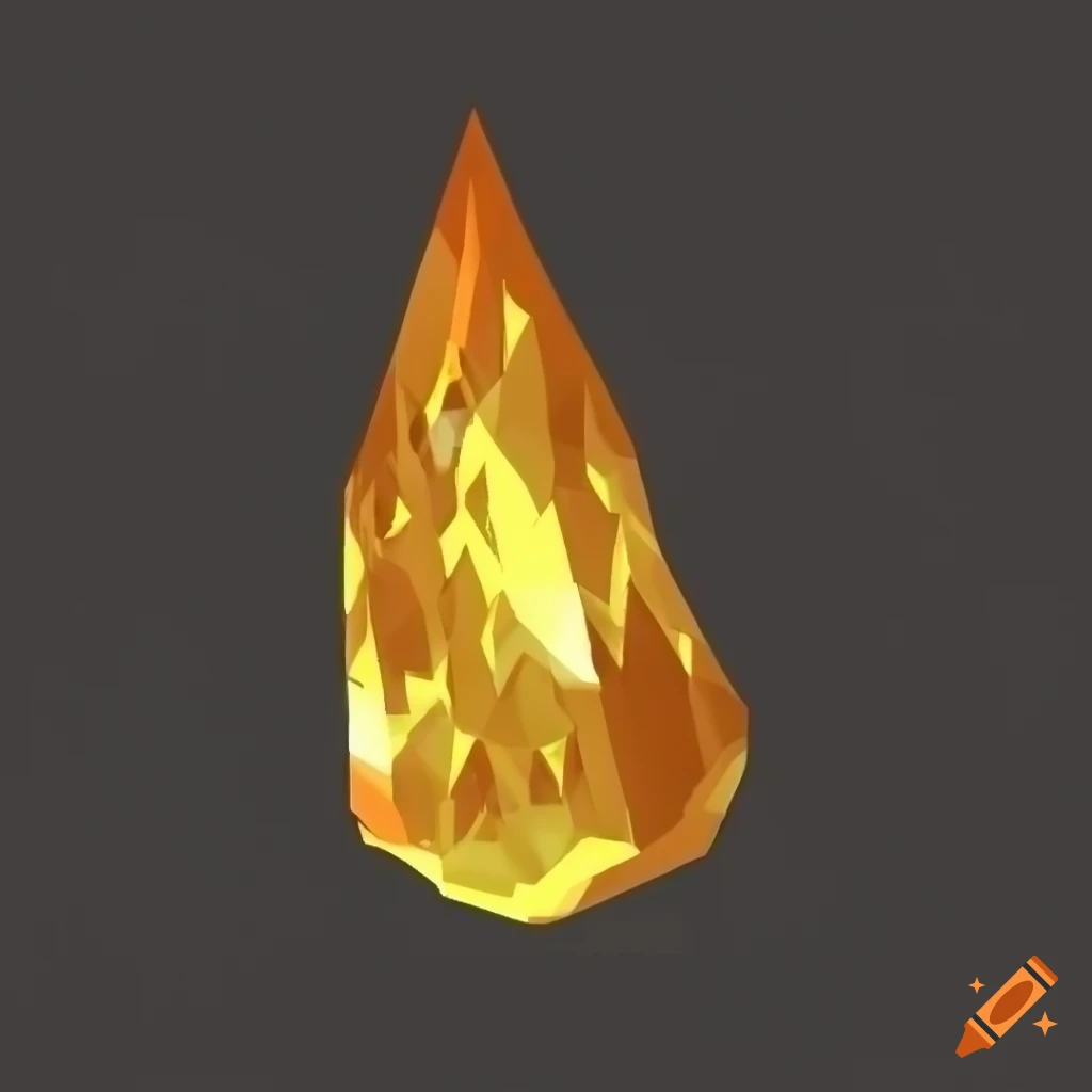 Yellow crystal with team fortress 2 style rendering on Craiyon