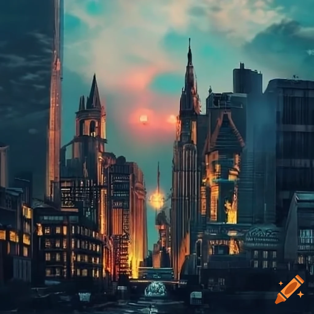 Urban cityscape view on Craiyon