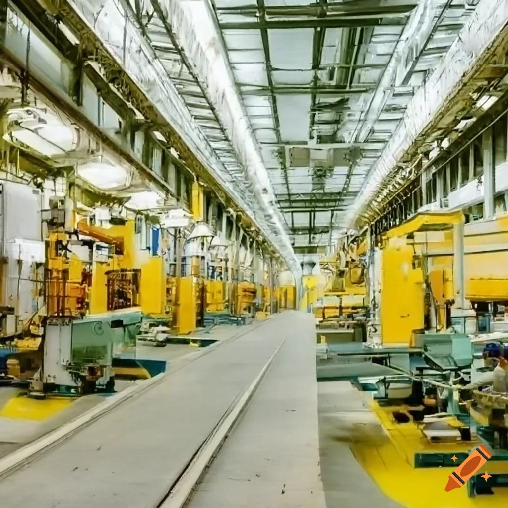 Interior of a factory on Craiyon