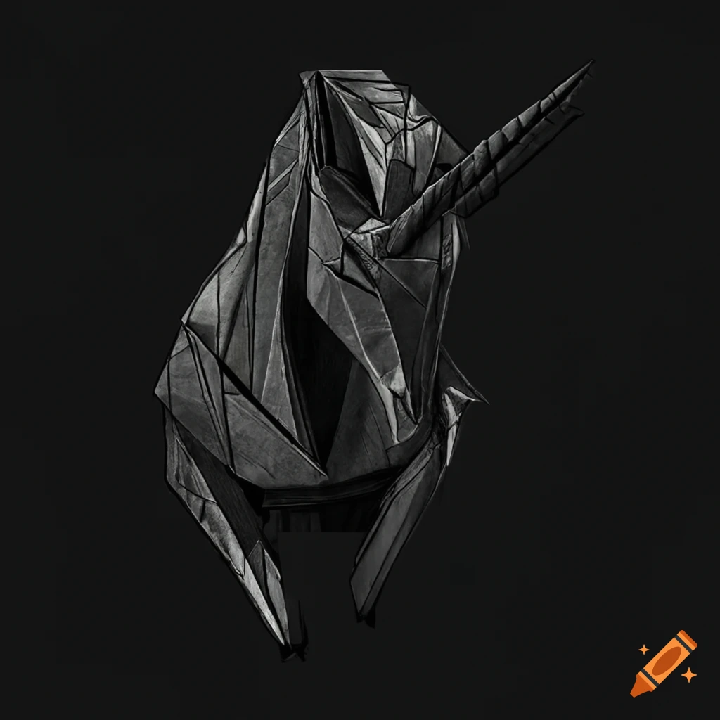 Holocall avatar with a blade runner origami unicorn design on Craiyon