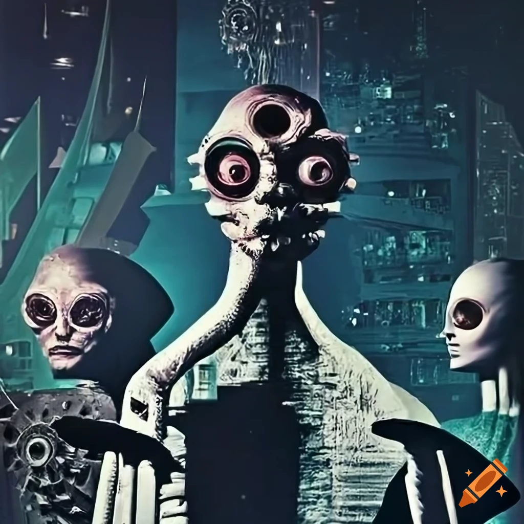 1963 bbc movie poster of weird alien creatures in sci-fi fashions on ...