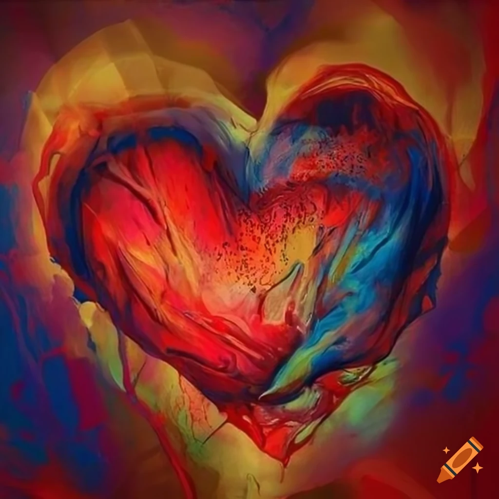 Heart art on Craiyon