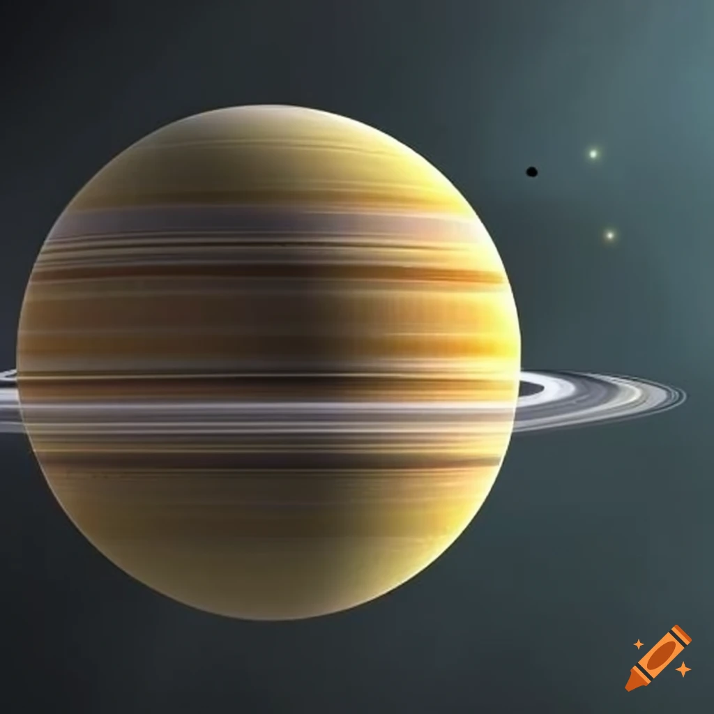 Realistic depiction of a yellow planet similar to saturn on Craiyon