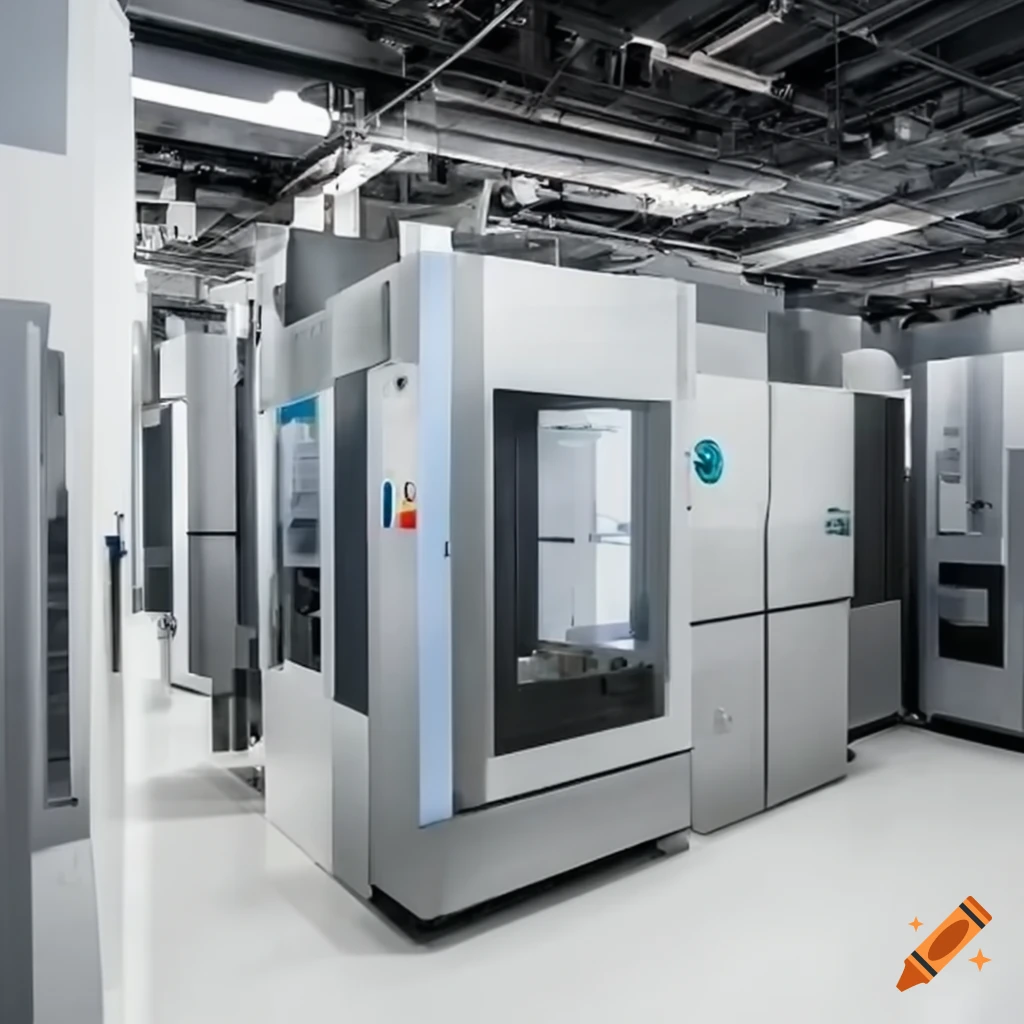 State-of-the-art additive manufacturing center interior on Craiyon