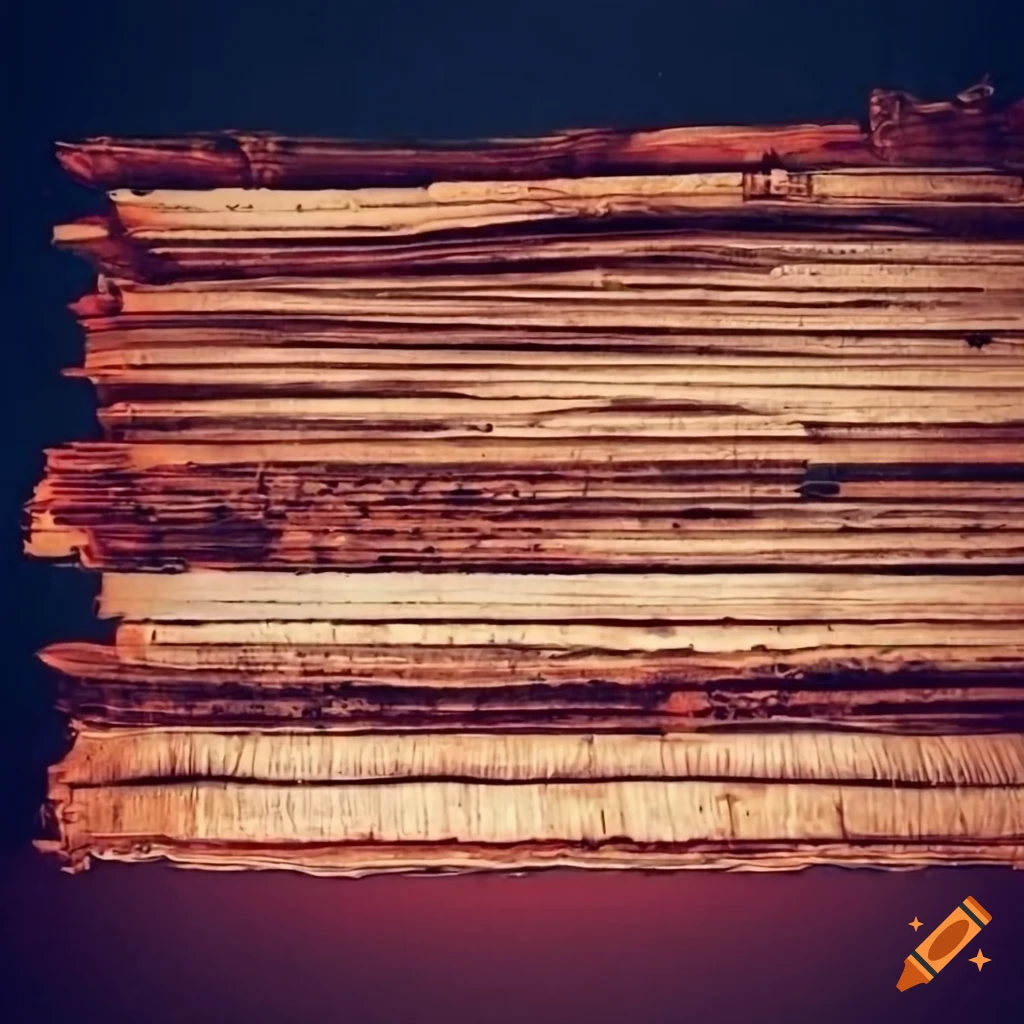 Intricately decorated vintage pages with detailed red page edges on Craiyon