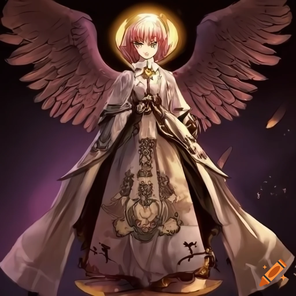 Anime-style emperor with priest attire in an imperial government ...