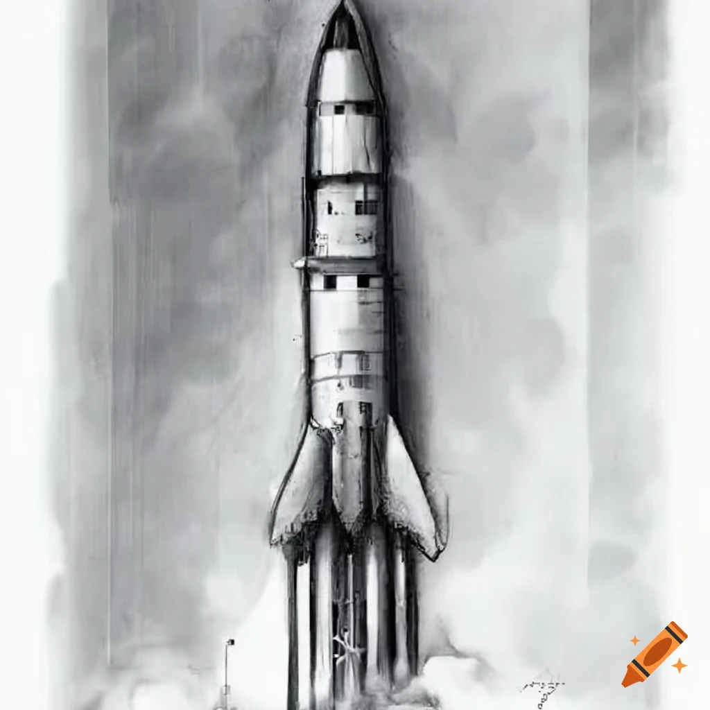 Cool and realistic rocket blueprint on Craiyon