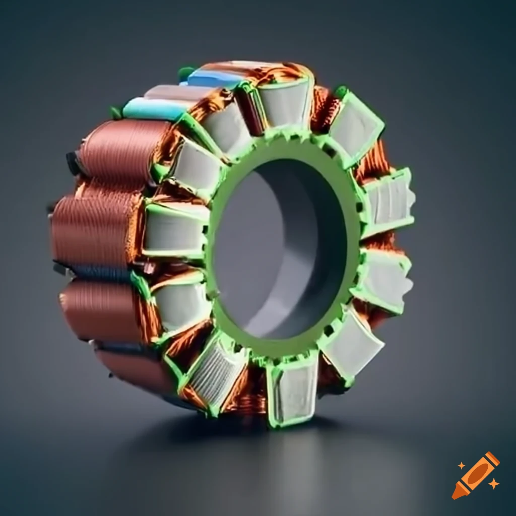 Electric motor stator on Craiyon