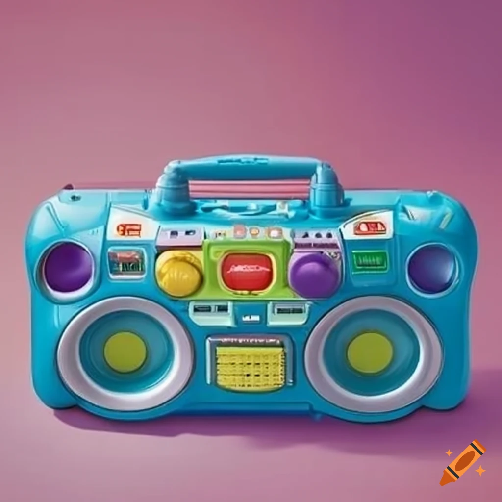 Fisher-price 2000s boombox on Craiyon