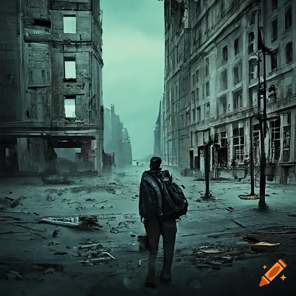 Post-apocalyptic london cityscape on Craiyon