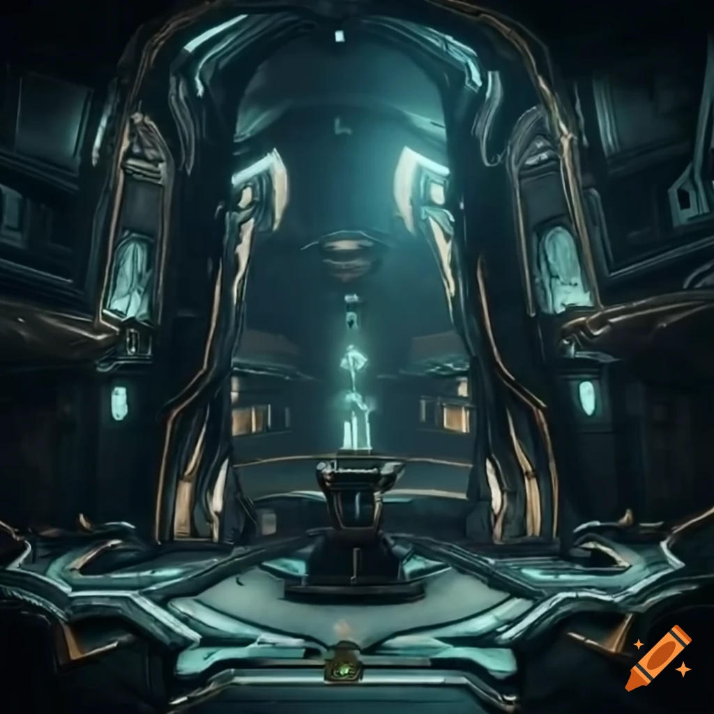 Orokin architecture from warframe videogame featuring golden structures ...