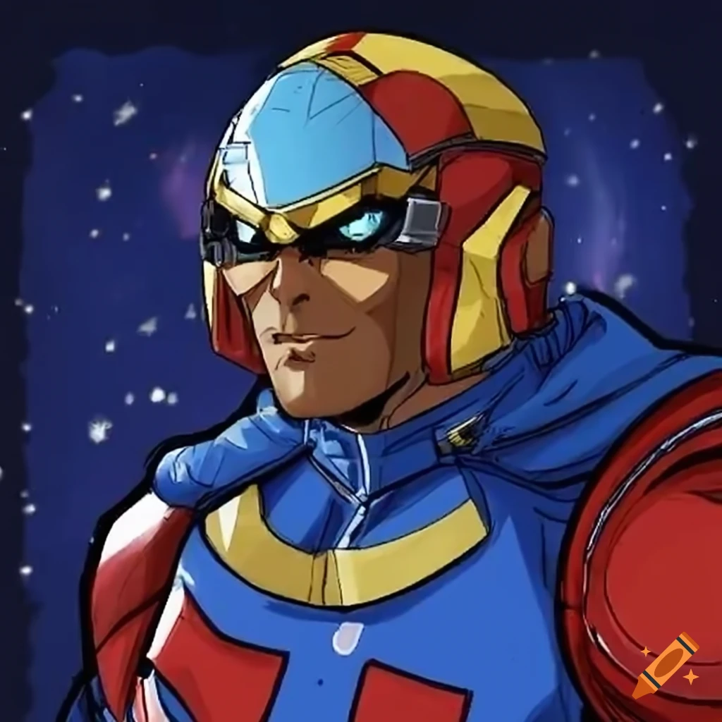Captain Falcon with spacecraft and glass of milk on a galactic quest on ...