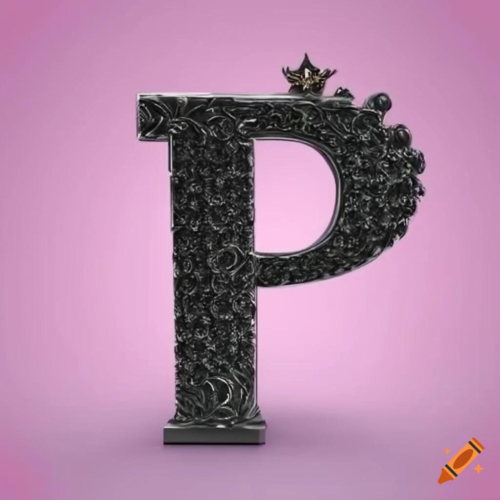 Princess-themed 3d rendered letter t on Craiyon