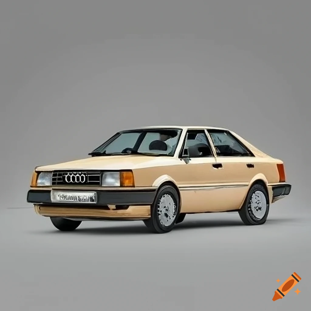 Creme colored audi 80 car on Craiyon