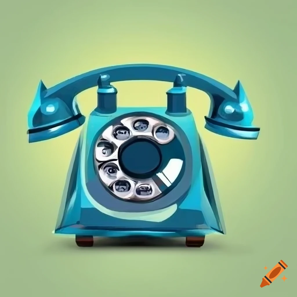 Illustration of a house telephone on Craiyon