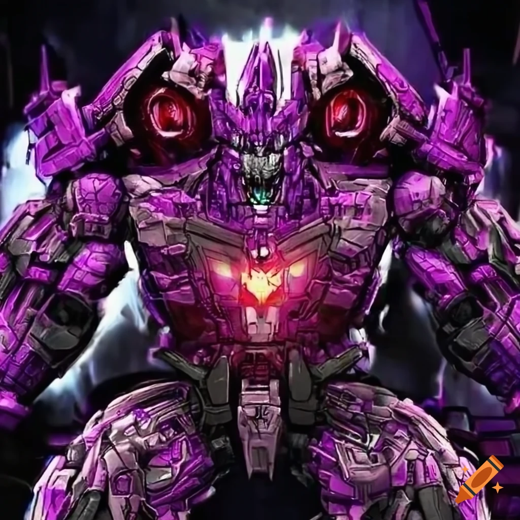 Decepticon leader galvatron with optical illusion and battle scars on ...