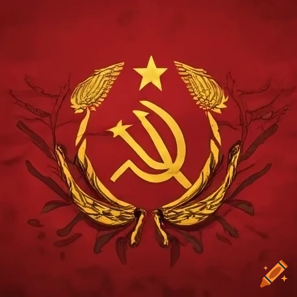 Flag of the ghost division private militia for the ussr on Craiyon