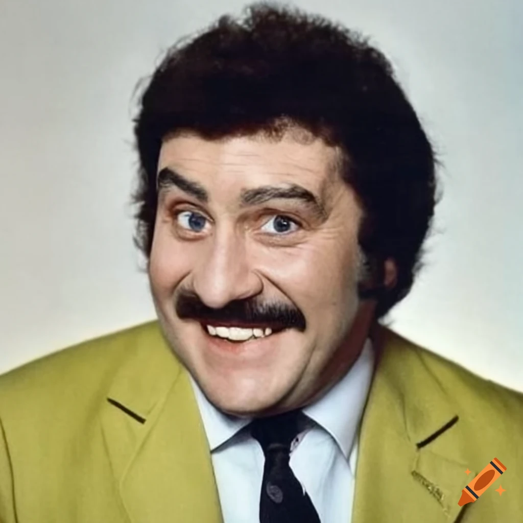 Highly detailed colorful headshot of a 1980's comedian on Craiyon