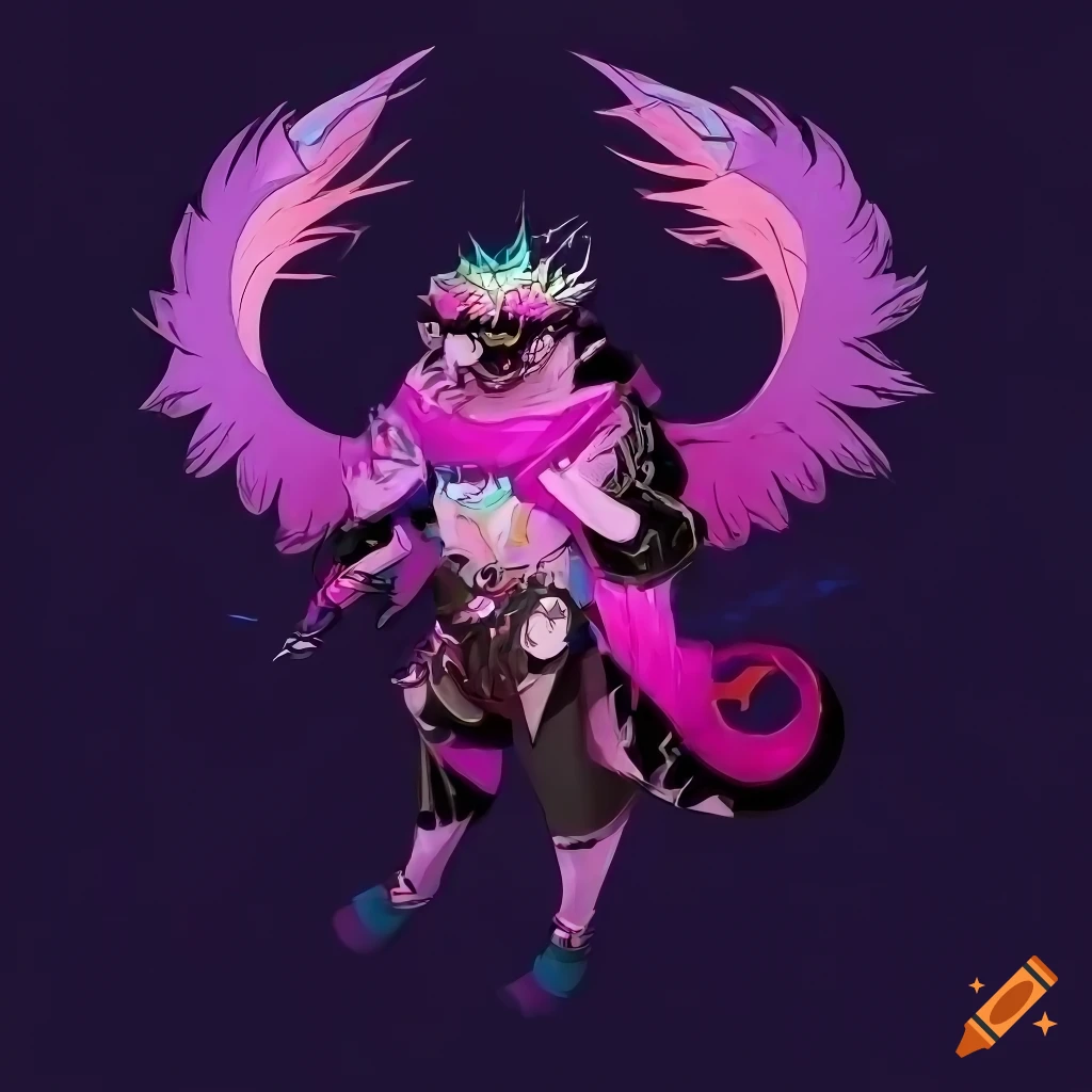 Fantastical animal hybrid character in futuristic cyberpunk-style ...