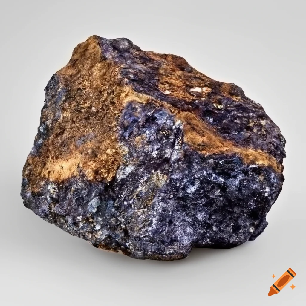 Monazite ore with immaculate detail on white background on Craiyon