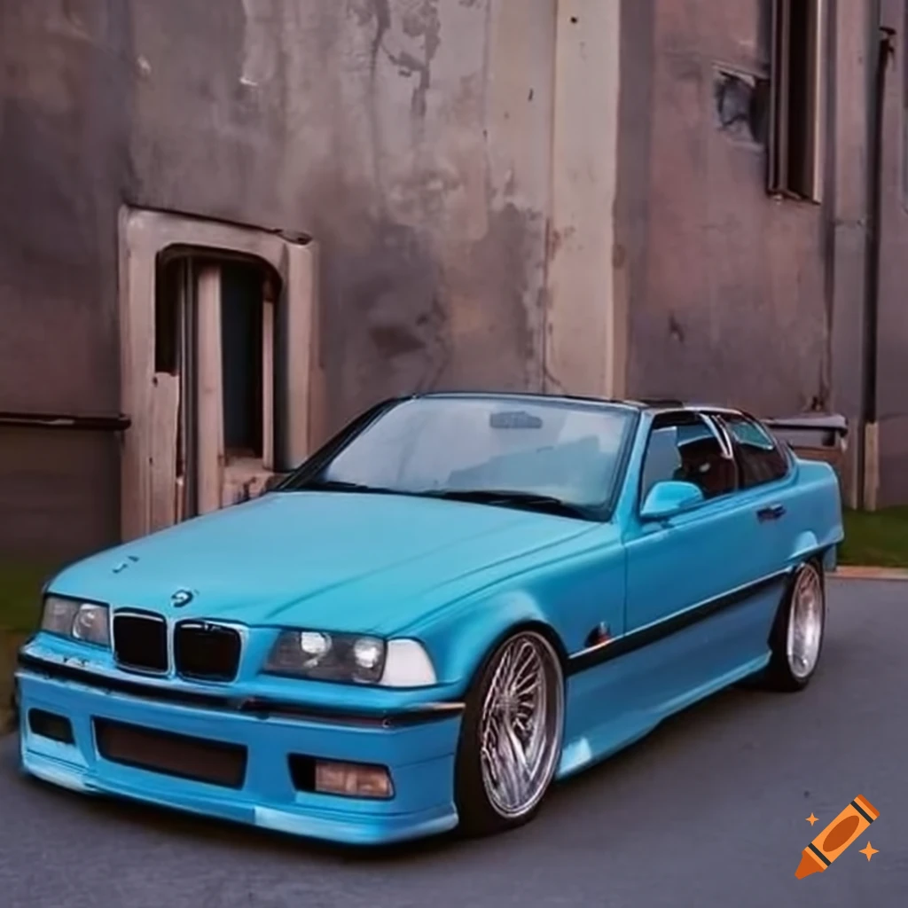Blue bmw e36 on Craiyon