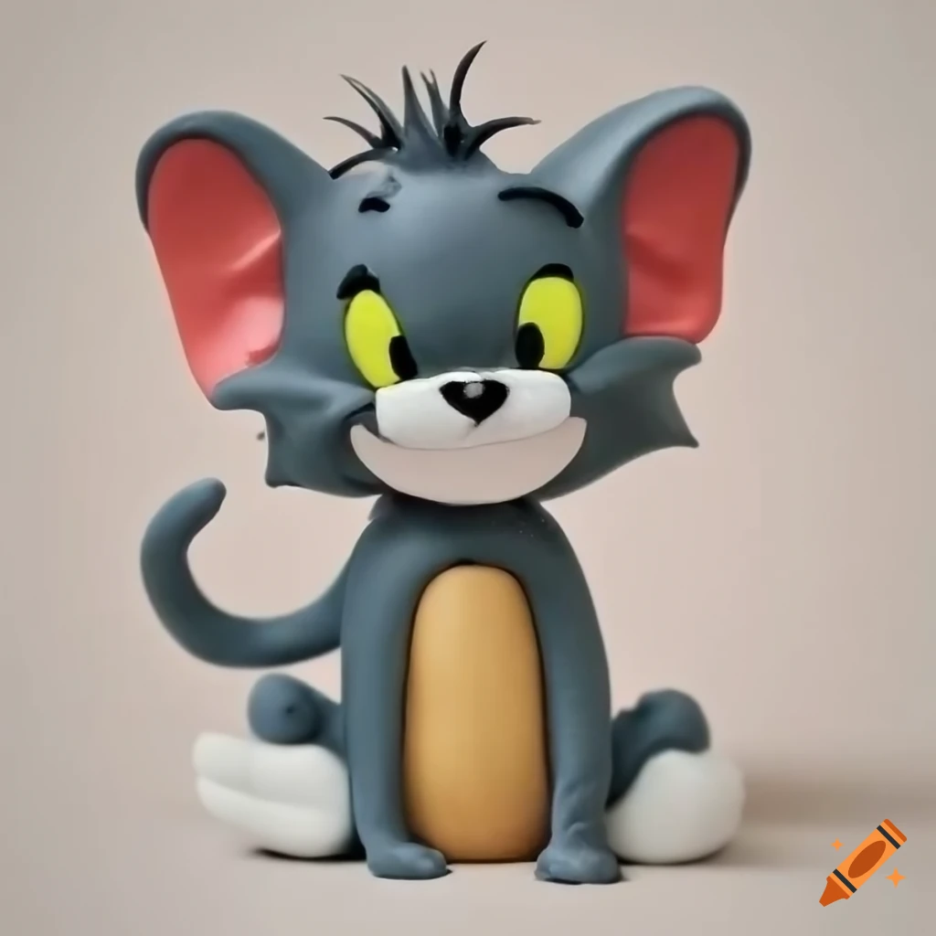 Polymer clay tom and jerry characters on Craiyon