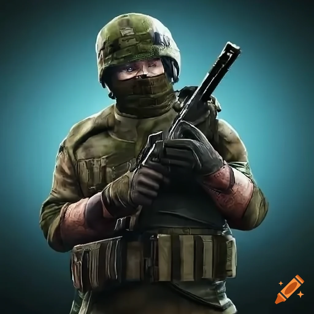 Scav character with handgun in escape from tarkov on Craiyon
