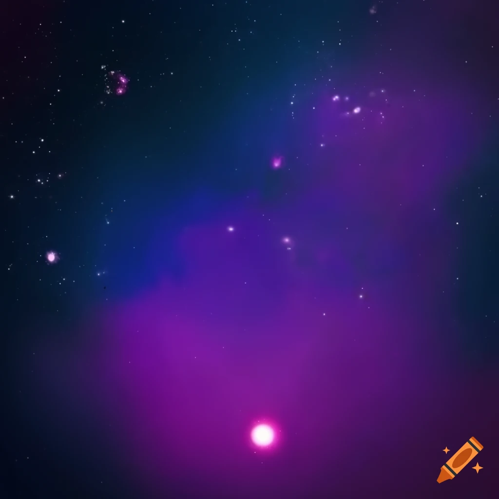 High contrast space image with blues and pinks on Craiyon