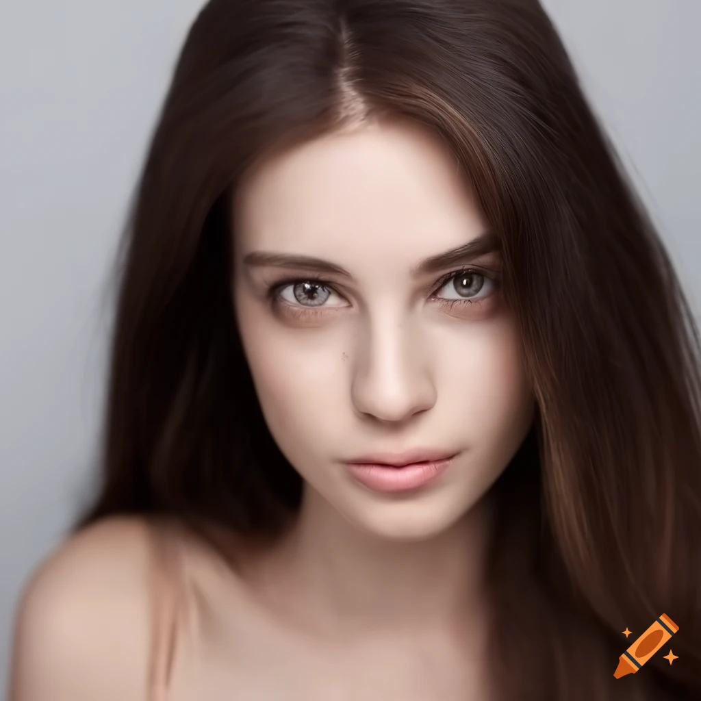 Beautiful 24 year old woman with dark brown hair and brown eyes on ...