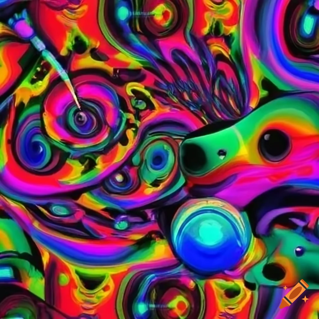 Vibrant and fun rave pattern on Craiyon