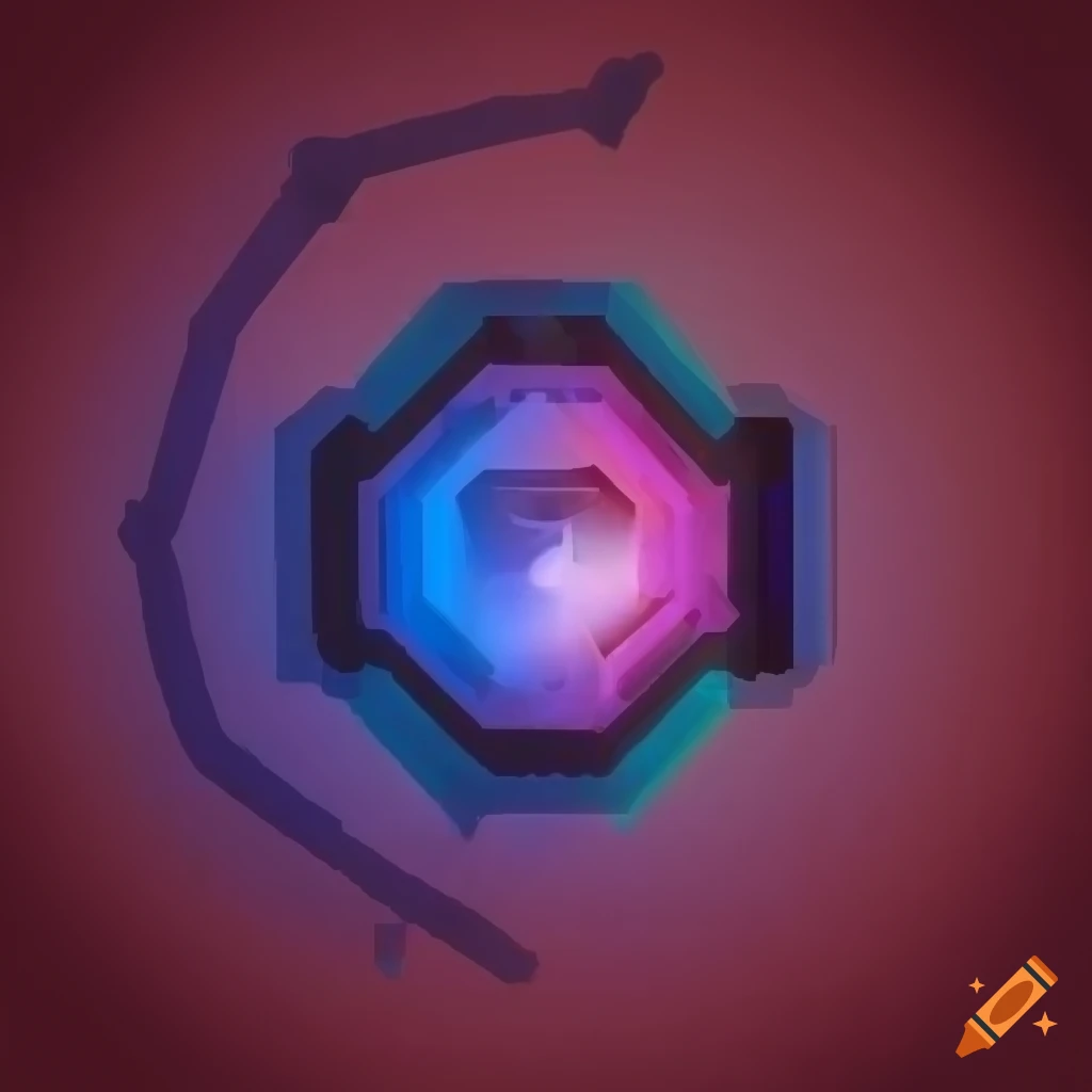 Top-down view of a small and simple competitive fps map on Craiyon