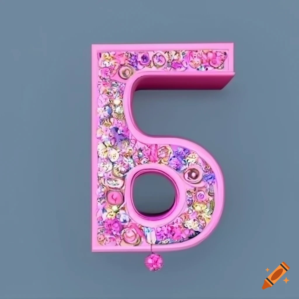 Princess fancy style letter t in 3d render on Craiyon