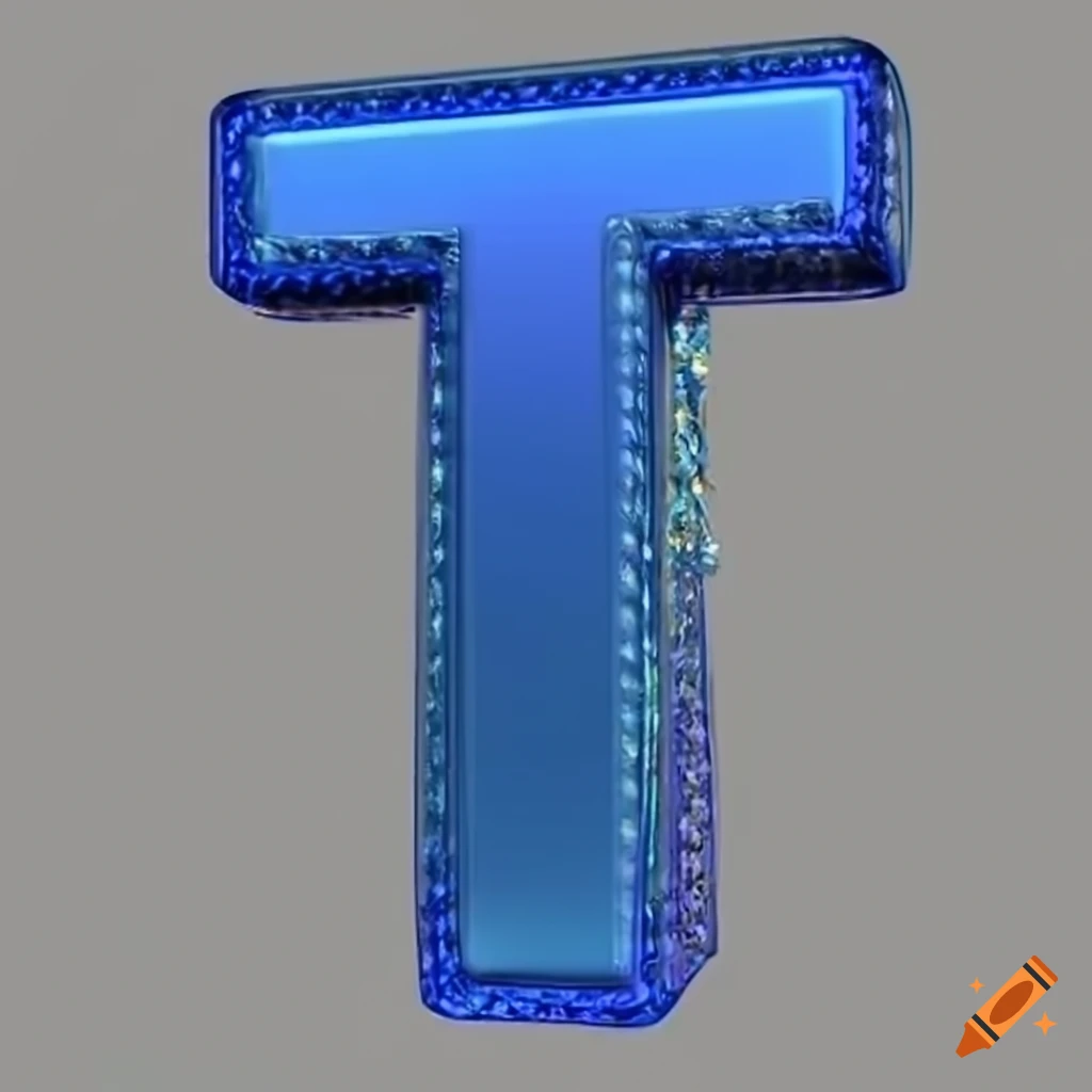Princess fancy style letter t in 3d render on Craiyon