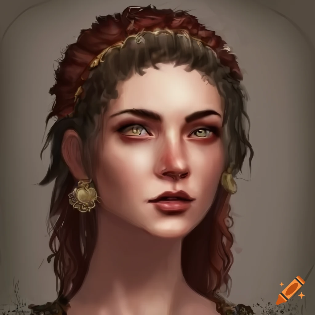 Beautiful Roman female portrait for CK2 modding on Craiyon