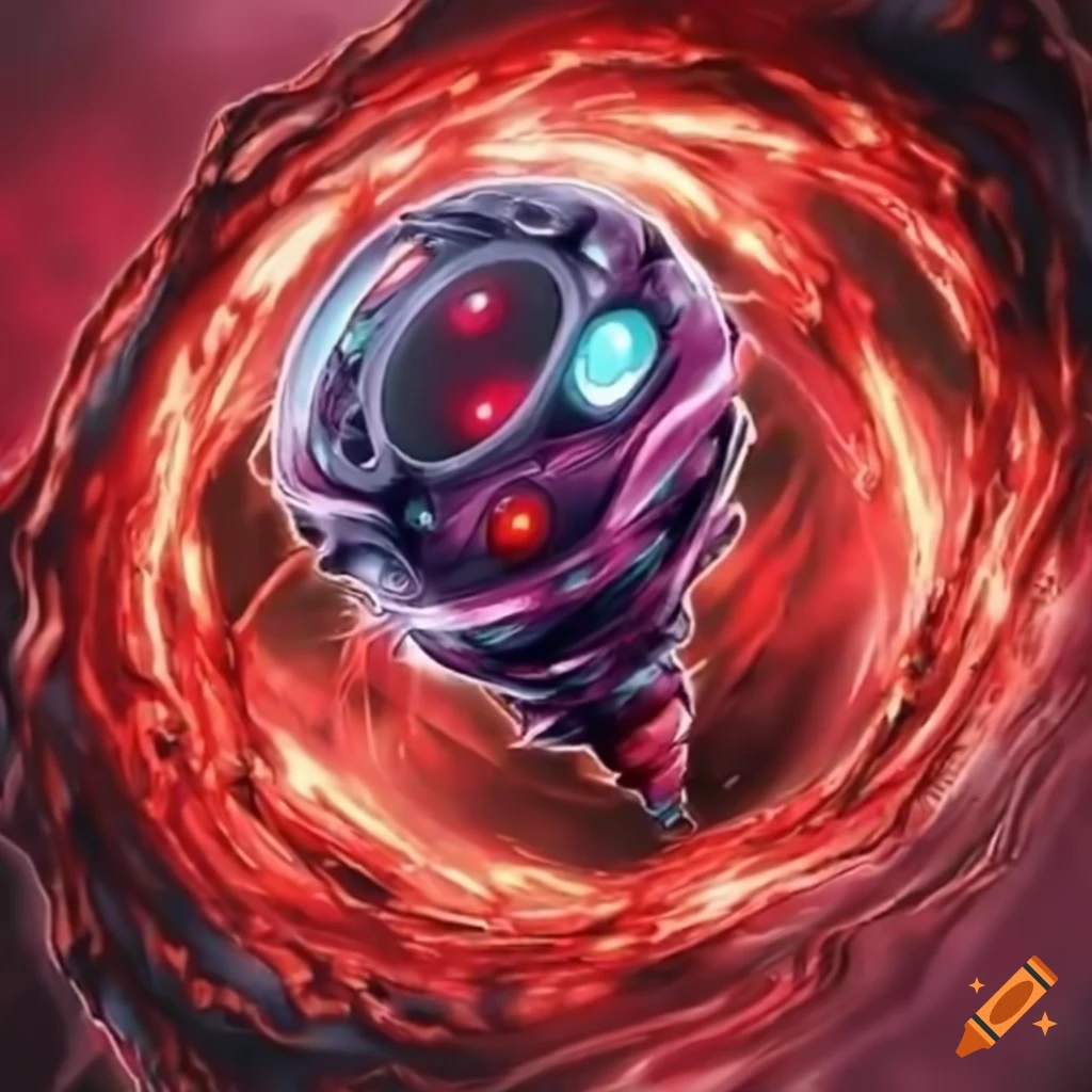 Yugioh red orb tornado on Craiyon