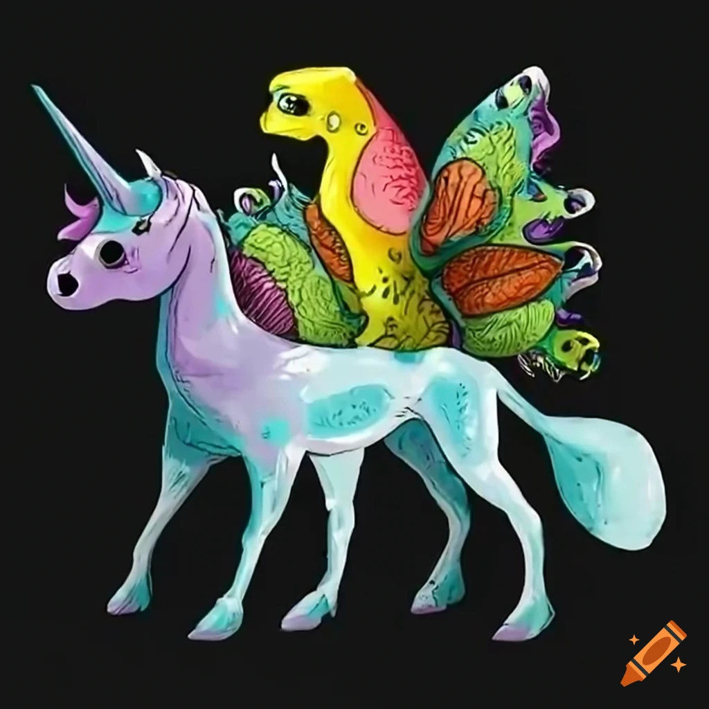 Mythical creatures and mutant omega mart lemon fruit monster in a ...