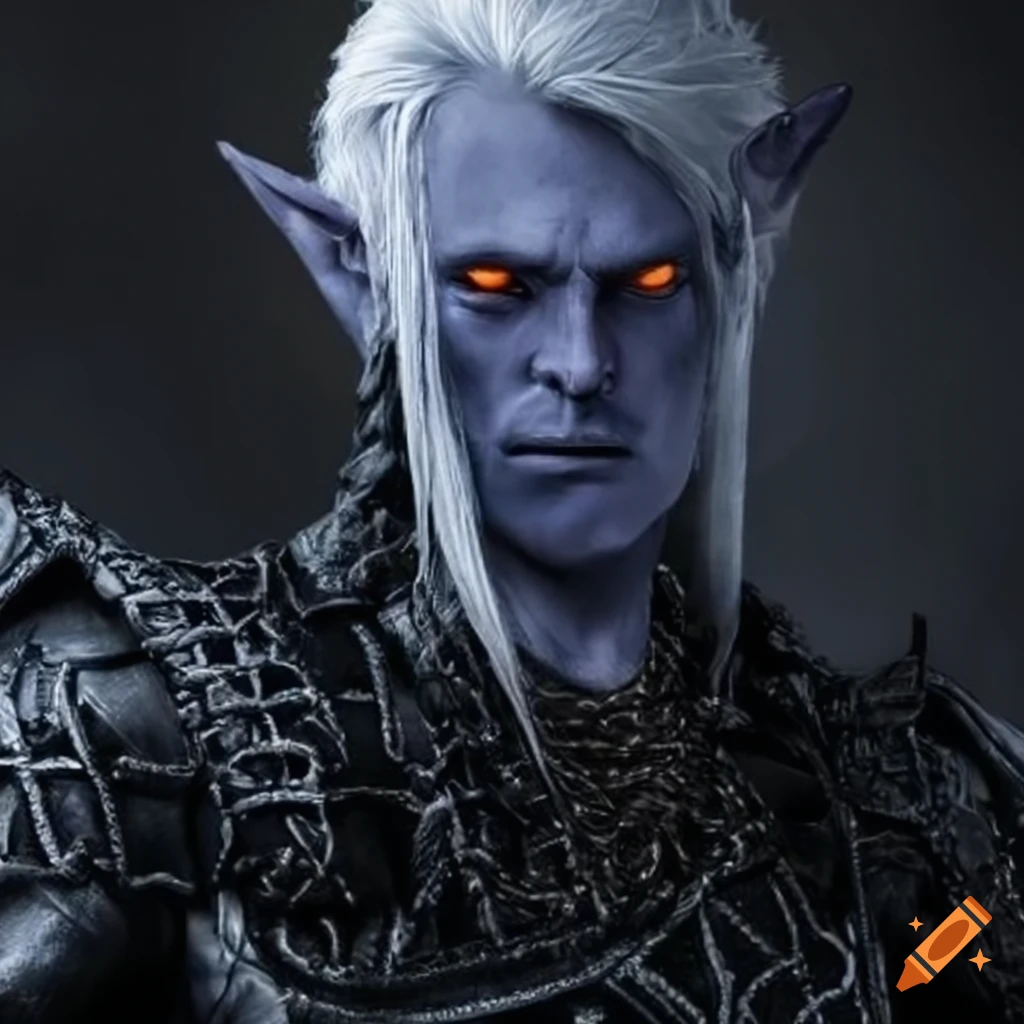 Drow male on Craiyon